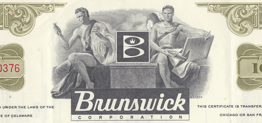 Brunswick Corporation Stock Certificate - Ghosts of Wall Street